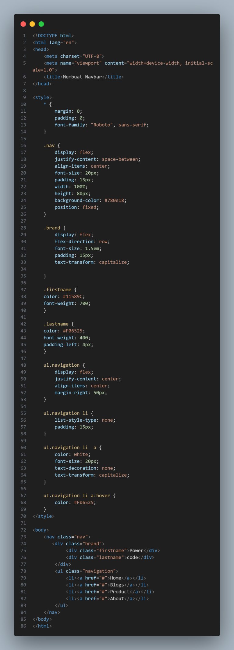 Membuat Navbar Menggunakan HTML dan CSS - Artikel Tentang IT