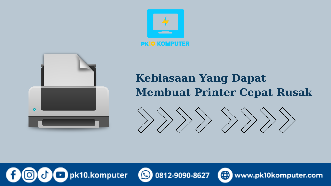 Kebiasaan Yang Dapat Membuat Printer Cepat Rusak - Artikel Tentang IT